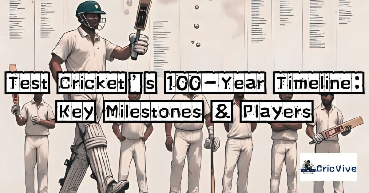 Test Cricket’s 100-Year Timeline: Key Milestones & Players | CricVive