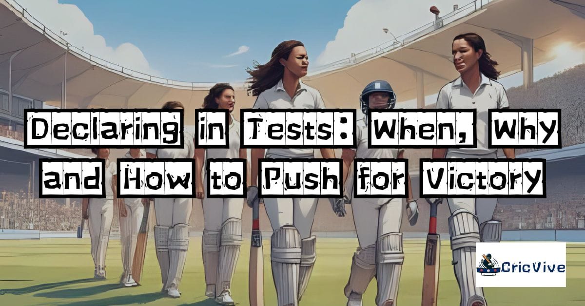 Declaring In Tests When Why And How To Push For Victory Cricvive
